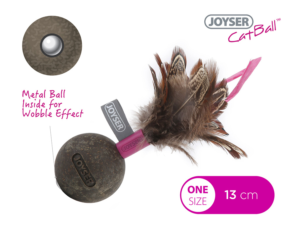 Natural Cat Catnip Lick Ball with Feather Healthy Play Fun Mint Toy JOYSER
